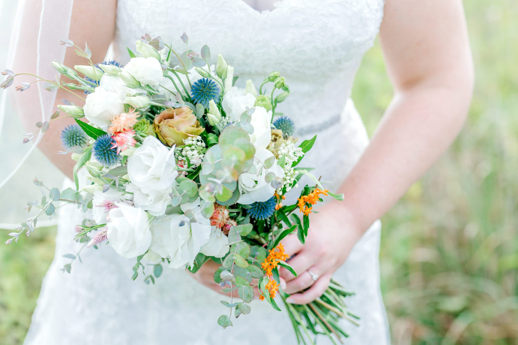 Emricson Park in Woodstock IL romantic summer wedding