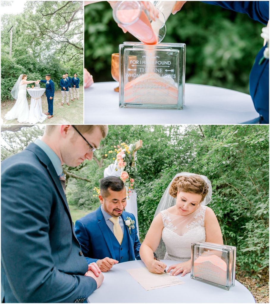 Emricson Park in Woodstock IL romantic summer wedding