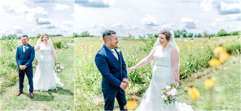 Emricson Park in Woodstock IL romantic summer wedding